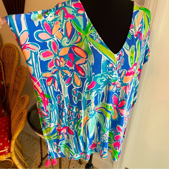 Lilly Pulitzer | Tops | Lilly Pulitzer Seagate Jungle Hopping Caftan ...